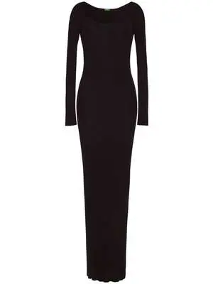 Adam Lippes Florentine Ribbed-knit Maxi Dress - Black