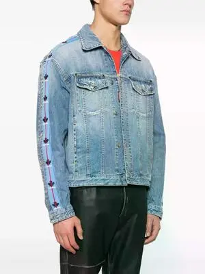 Dsquared2 Dan Logo-panels Denim Jacket - Blue