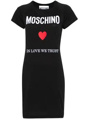 Moschino Logo-embroidered T-shirt Dress