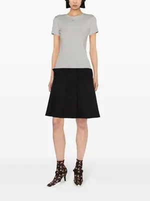 MARINE SERRE Organic Cotton T-shirt With Crescent Moon Embroidery