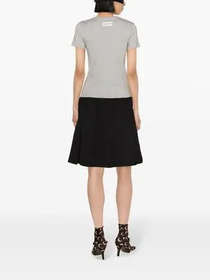 MARINE SERRE Organic Cotton T-shirt With Crescent Moon Embroidery