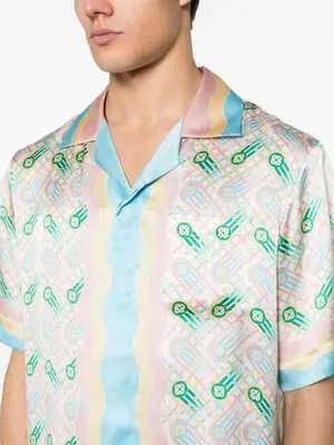 Casablanca Ping Pong Silk Shirt - Blue