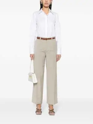 Brunello Cucinelli Beaded-trim Poplin Shirt - White