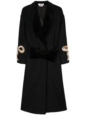 Vivetta Shawl-lapel Crystal-embellished Coat