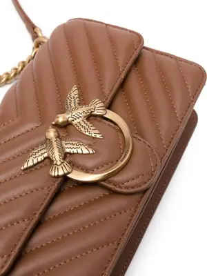 Pinko Small Love One Shoulder Bag - Brown