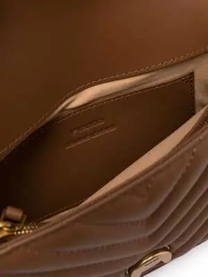 Pinko Small Love One Shoulder Bag - Brown