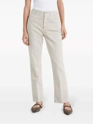 Brunello Cucinelli Stretch-cotton Kick-flare Trousers