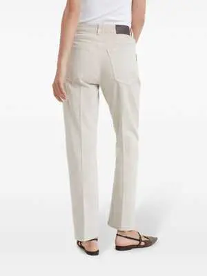 Brunello Cucinelli Stretch-cotton Kick-flare Trousers