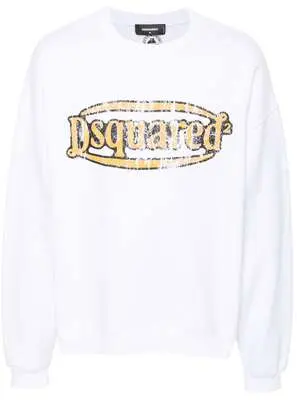 Dsquared2 Logo-print Cotton Sweatshirt - White