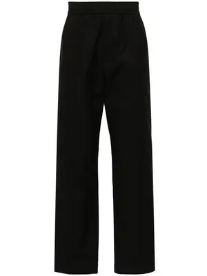 Valentino Garavani V-detail Canvas Trousers - Black