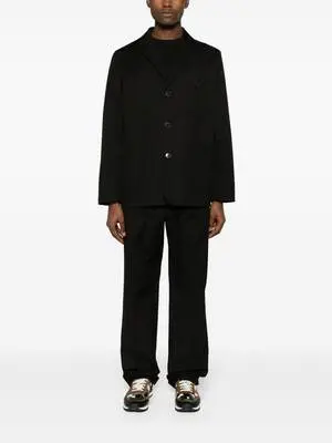 Valentino Garavani V-detail Canvas Trousers - Black