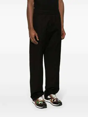Valentino Garavani V-detail Canvas Trousers - Black