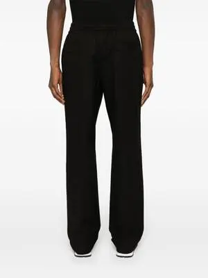 Valentino Garavani V-detail Canvas Trousers - Black