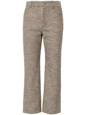 Chloé Flared Tweed Cropped Trousers