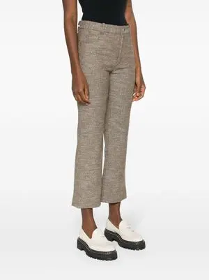 Chloé Flared Tweed Cropped Trousers