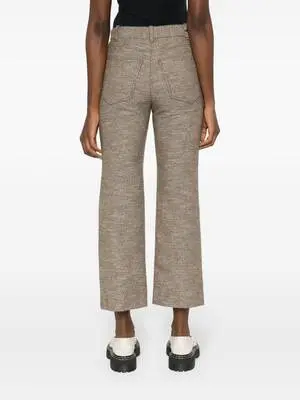 Chloé Flared Tweed Cropped Trousers