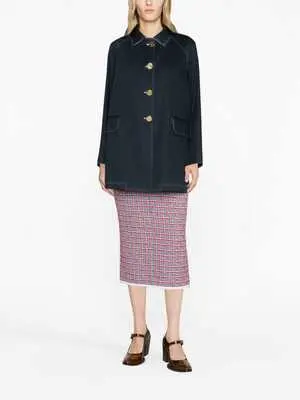 Thom Browne Rwb-stripe Cropped Car Coat
