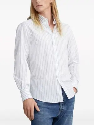 Brunello Cucinelli Striped Cotton Shirt - White