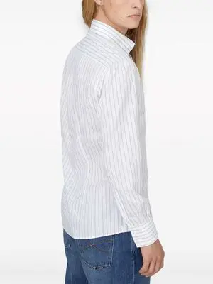 Brunello Cucinelli Striped Cotton Shirt - White