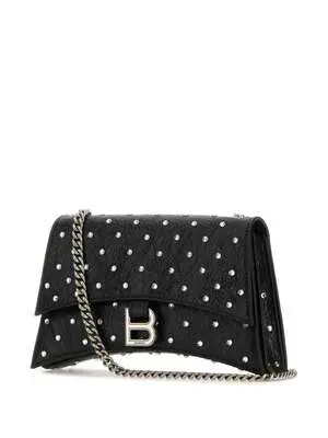 Balenciaga Small Crush Shoulder Bag - Black