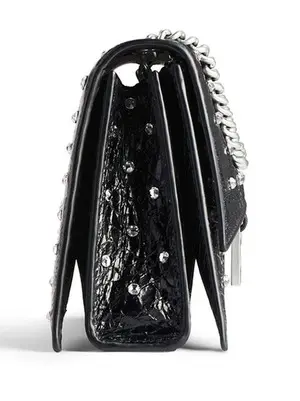 Balenciaga Small Crush Shoulder Bag - Black