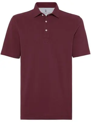 Brunello Cucinelli Cotton Polo Shirt Red