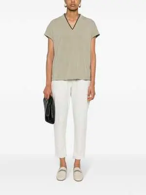 Brunello Cucinelli Drawstring-fastening Trousers - Neutrals