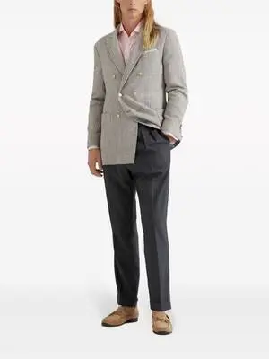 Brunello Cucinelli Puppytooth Double-breasted Blazer