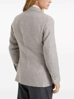 Brunello Cucinelli Puppytooth Double-breasted Blazer