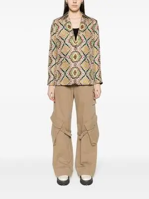 Etro Floral-print Silk Blazer - Green