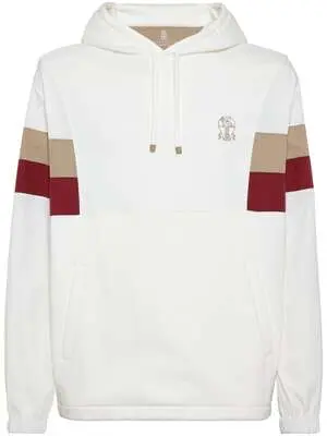 Brunello Cucinelli Panelled Logo-print Hoodie