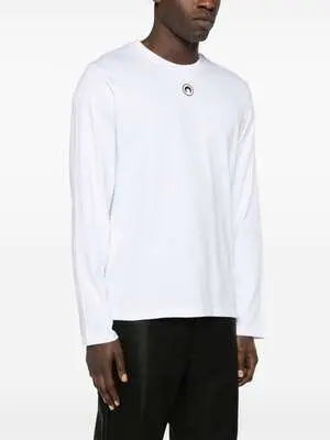 MARINE SERRE Crescent Moon Long-sleeve T-shirt - White