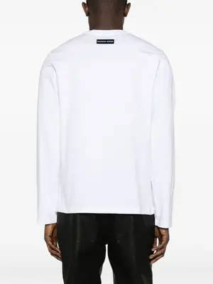 MARINE SERRE Crescent Moon Long-sleeve T-shirt - White
