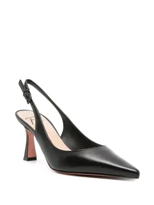 Roberto Festa 90mm Frans Leather Slingback Pumps - Black