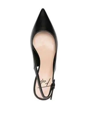 Roberto Festa 90mm Frans Leather Slingback Pumps - Black