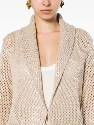 Ralph Lauren Sequinned Cashmere Cardigan-coat