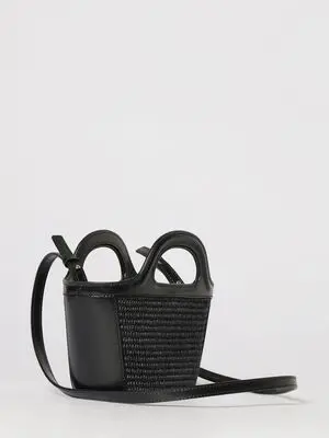 Marni Raffia Top Handle Bag - Black