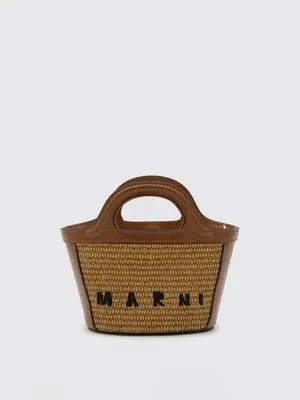 Marni Raffia Top Handle Bag - Brown