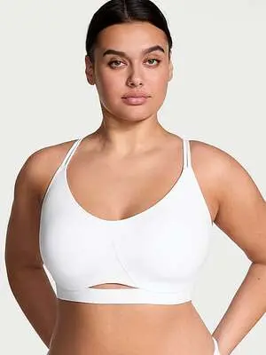 Victoria's Secret Vsx Elevate™ Strappy-comfort Sports Bra - White,ivory