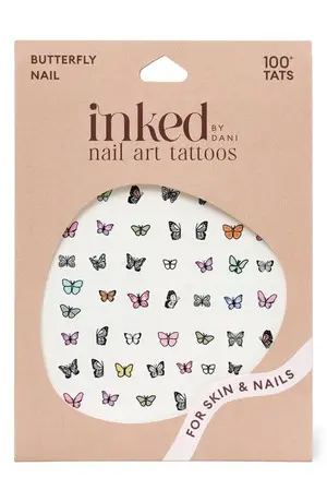 INKED BY DANI Butterfly Nail Art Temporary Tattoos - Multi