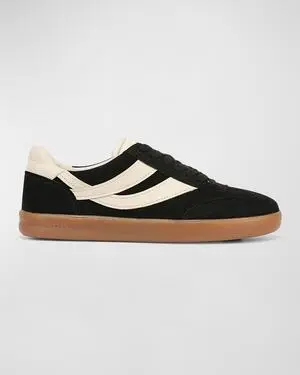 Vince Vince Oasis-M Suede And Leather Low-Top Sneakers - Black