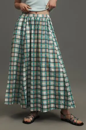 Maeve Jacie Poplin Printed Maxi Skirt