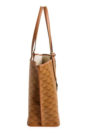 Mcm Himmel Lauretos Coated Canvas Shopper Bag - Cognac