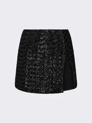Oseree Mini Skirt - Black