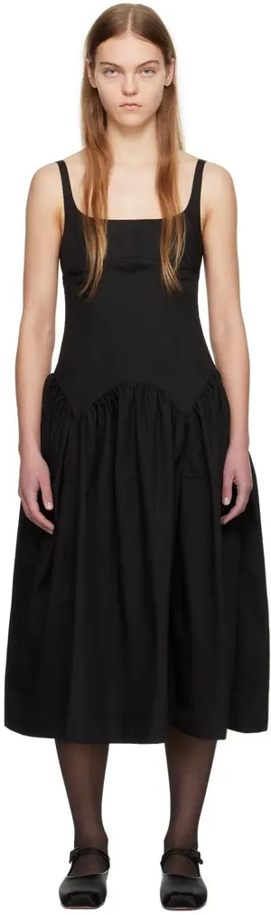 Sandy Liang Sandy Liang Cricket Midi Dress - 001 Black
