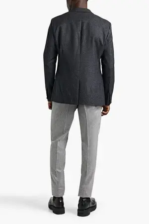 Sandro Checked Wooltweed Blazer - Charcoal