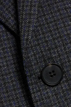 Sandro Checked Wooltweed Blazer - Charcoal