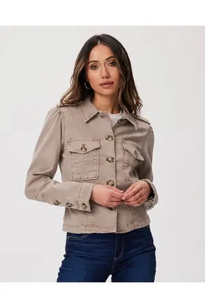 Paige Pacey Jacket - Vintage Moss Taupe - Natural