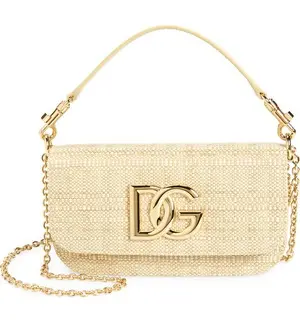 Dolce & Gabbana Raffia Top Handle Bag