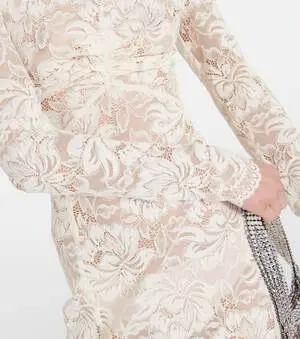 Rabanne Off-shoulder Lace Maxi Dress - White